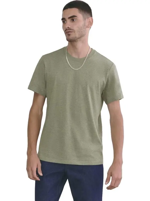 Everlane Premium-weight Crew Neck Tshirt - Uniform | Heather Sage Green